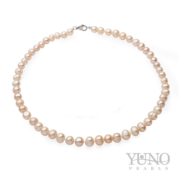 Colier cu perle roz, 6-7mm, 43-46cm - YUNO Pearls